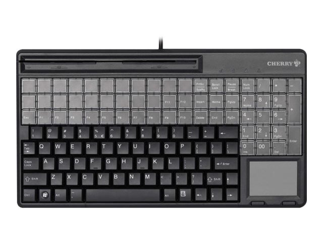 CHERRY SPOS G86-61411 - Keyboard - with touchpad, magnetic card reader ...