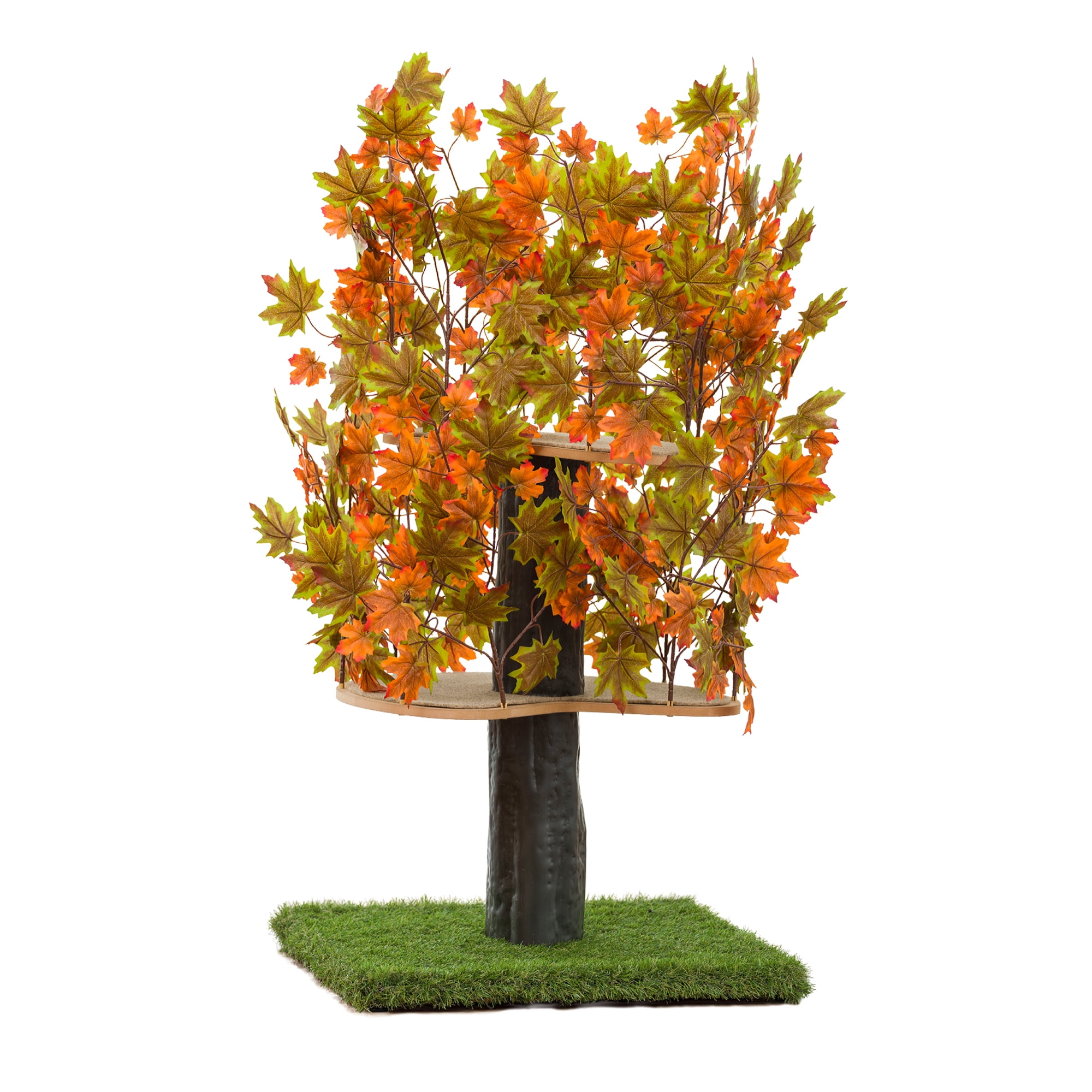 On2 Pets 4ft Interchangeable Leaves Cat Activity Tree, Indoor Cat Tower ...