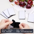 1 Set 6Pcs Rectangle Polyester Blank Hook & Loop Tapes White 80x50x4mm ...
