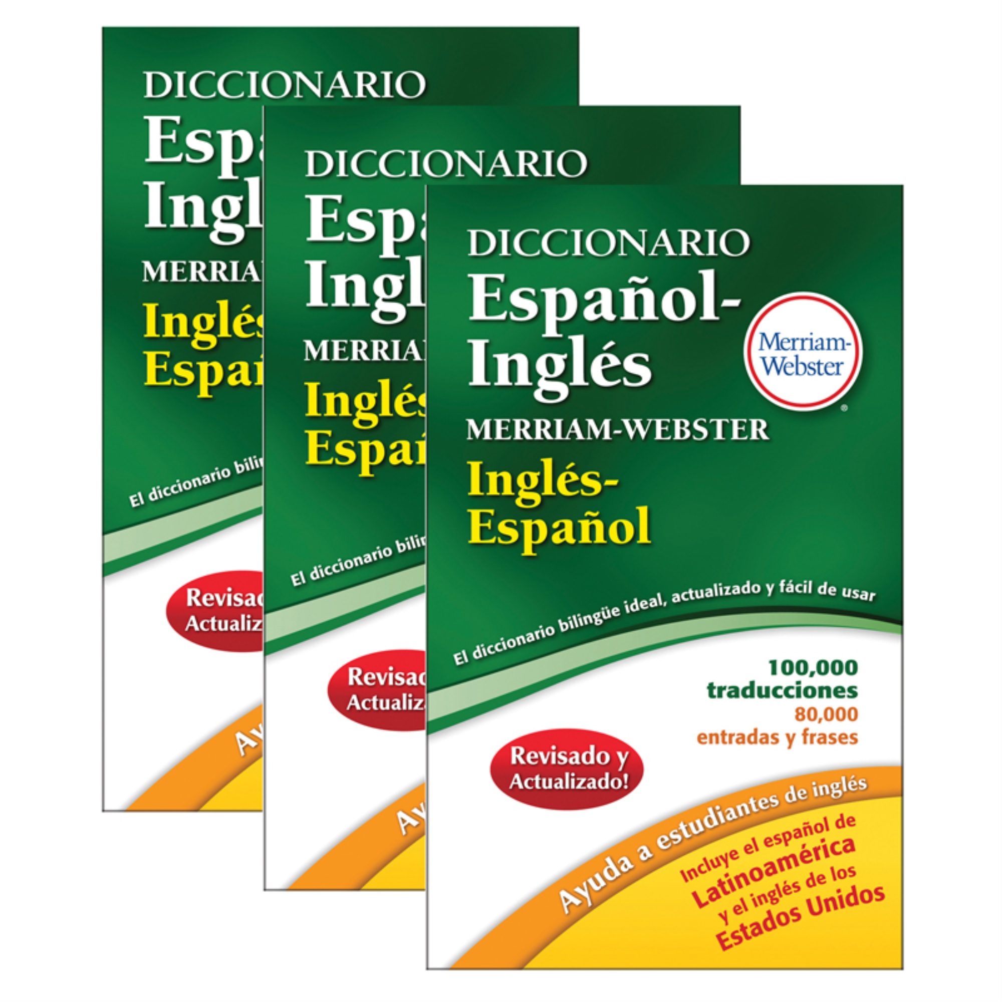 Merriam-Webster's Diccionario Espanol-Ingles, Pack of 3 - Walmart.com