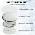SKYSHALO 1.25" 32mm Button Badge Parts Supplies for Button Maker ...