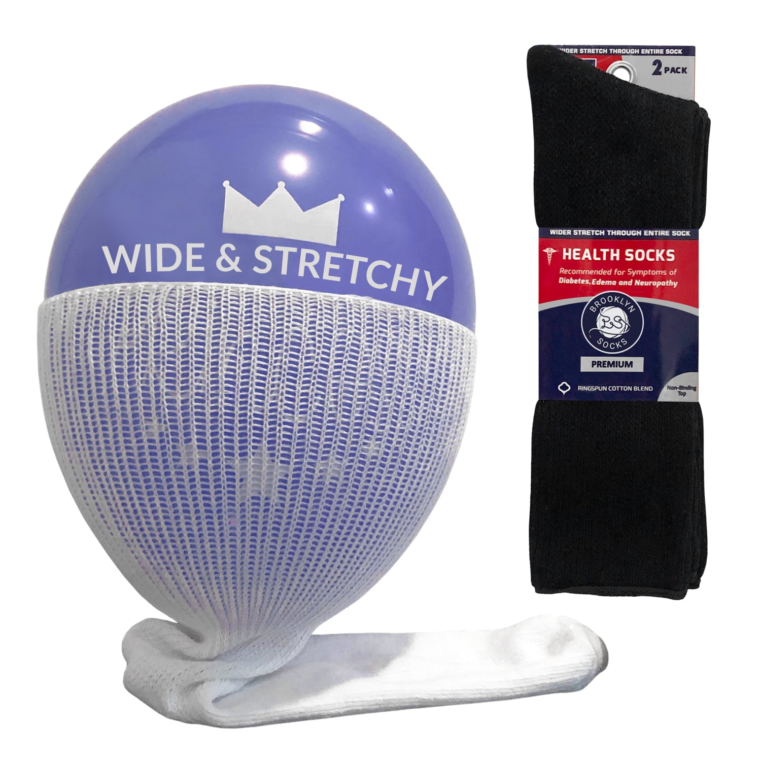 Click here for Brooklyn Socks 2 Pairs Of Extra Wide Diabetic Sock... prices