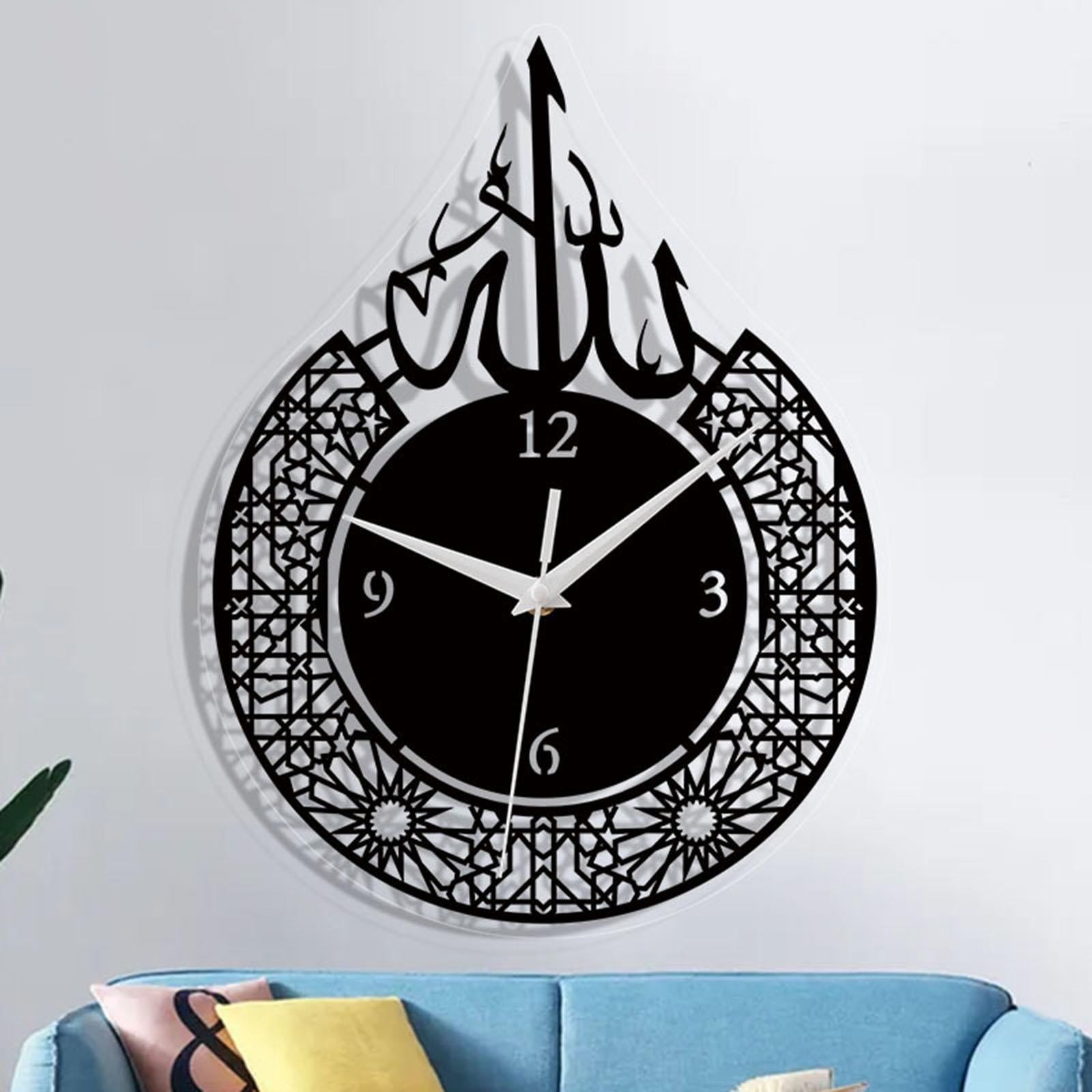 Calligraphy Wall Clock, Digital Clock Pendulum Silent, Wall Hanging ...