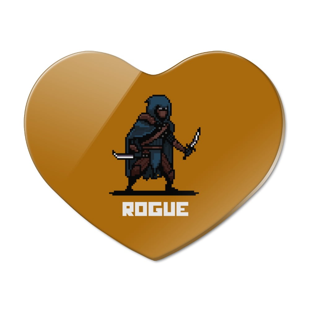 8-Bit Pixel Retro Rogue Thief Assassin Games RPG Heart Acrylic Fridge ...