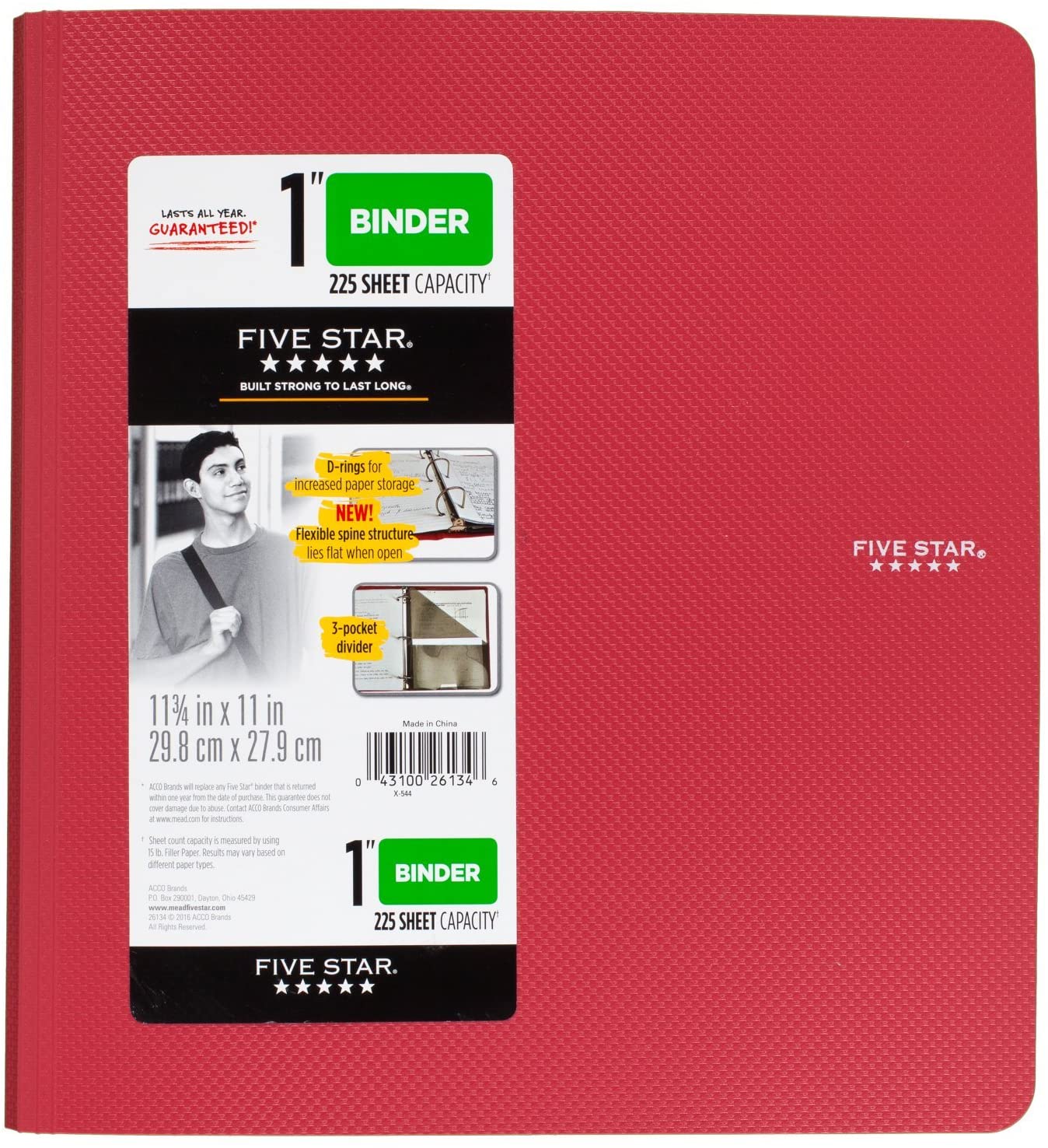 Five Star 1-1/2" 3 Ring Binder, Plastic, Royal Purple (73296) | Walmart ...