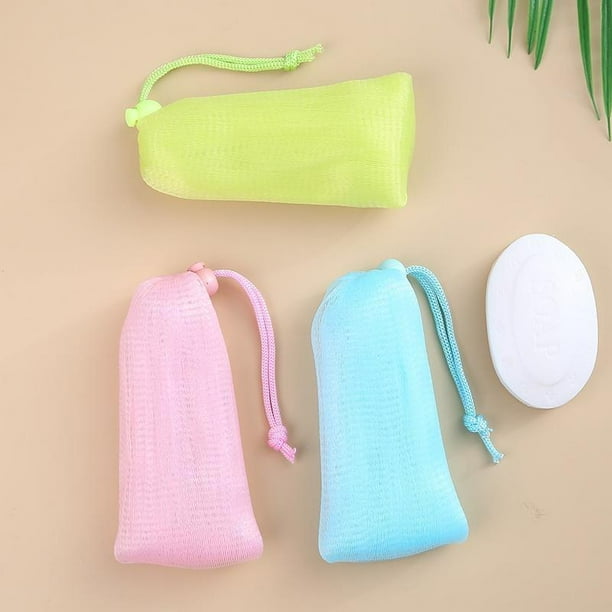 Hongchun Mesh Soap Pouch Mesh Soap Saver Bag Bubble Foam Net for Body ...