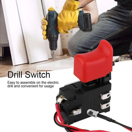 LHCER Electric Drill Switch,7.2V-24V DC Electric Drill Switch,Black ...