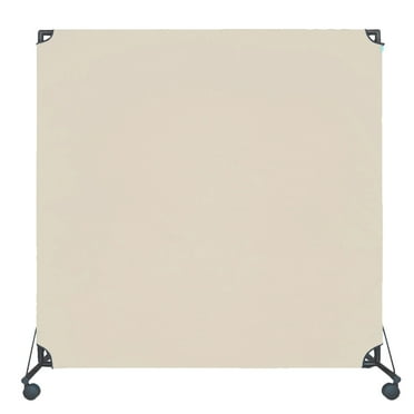 Standard 3-Panel Privacy Screen with casters, vinyl, white, 6 mm thick ...
