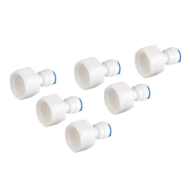 6pcs 1/4 Tube OD Female Push in Quick Connector Water Filter Connect ...