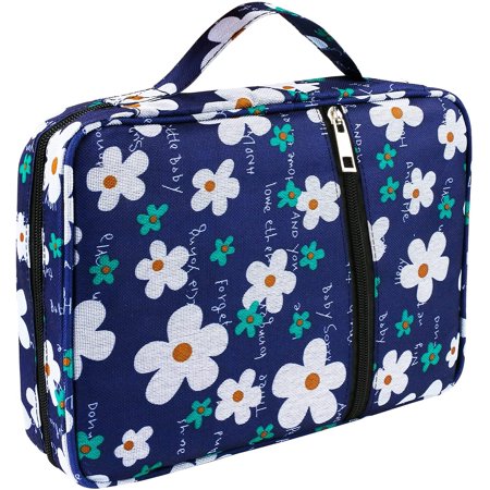 Color You Canvas Bible Cover Floral Pattern Bible Case with Handle and ...