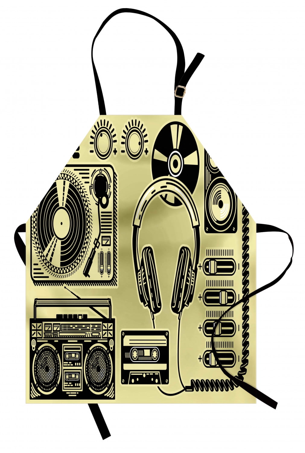 Hip Hop Apron, Electronic Music Devices as Turntable Headphones Speaker ...