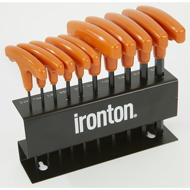 PITTSBURGH SAE and Metric T-Handle Ball End Hex Key Set, 18 Piece ...