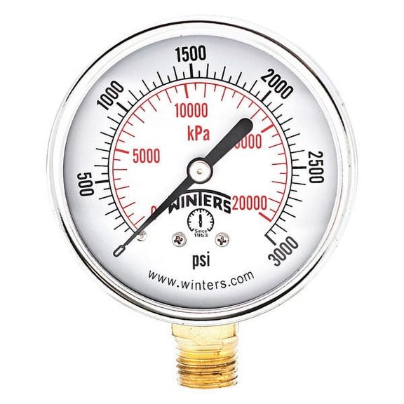 Winters Pressure Gauge,4-1/2" Dial Size,Black P3S6011-MAXI45 - Walmart.com