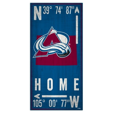 Colorado Avalanche 6" x 12" Team Dog Bone Sign - Walmart.com