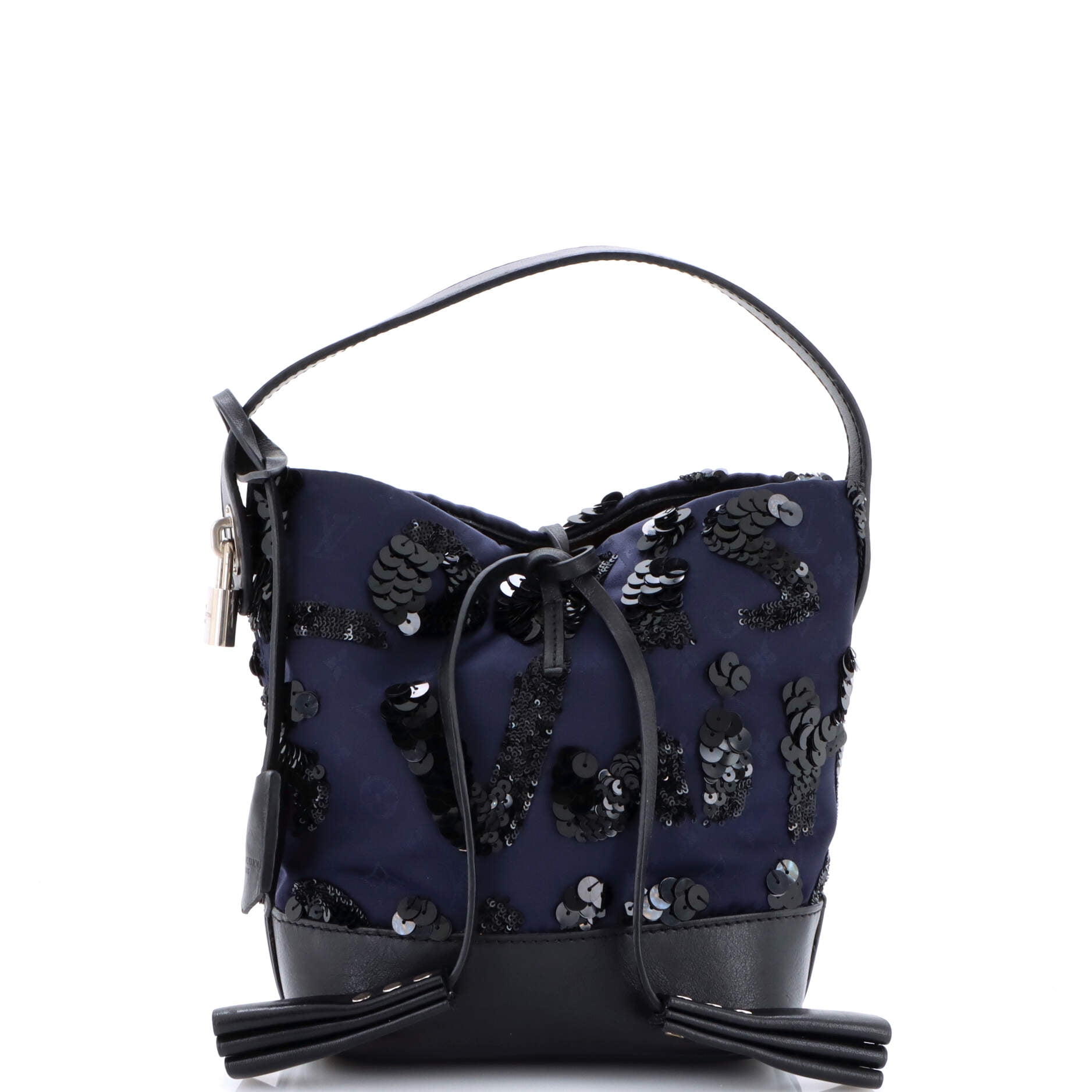 Pre-Owned NN14 Spotlight Bucket Bag Sequin Graffiti Monogram Nylon PM ...