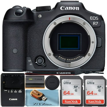 Canon EOS R7 Mirrorless Camera (Body Only) + 128 GB Memory + Tripod ...