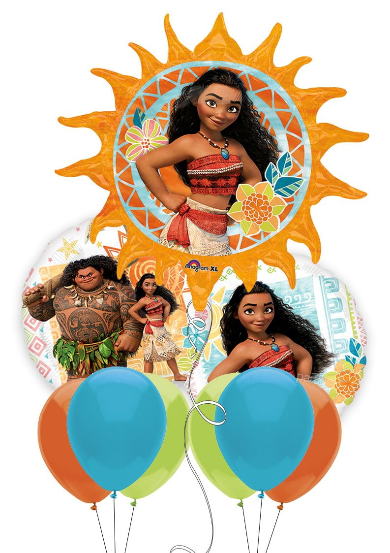 Moana Themed Party Balloon Bouquet - Walmart.com