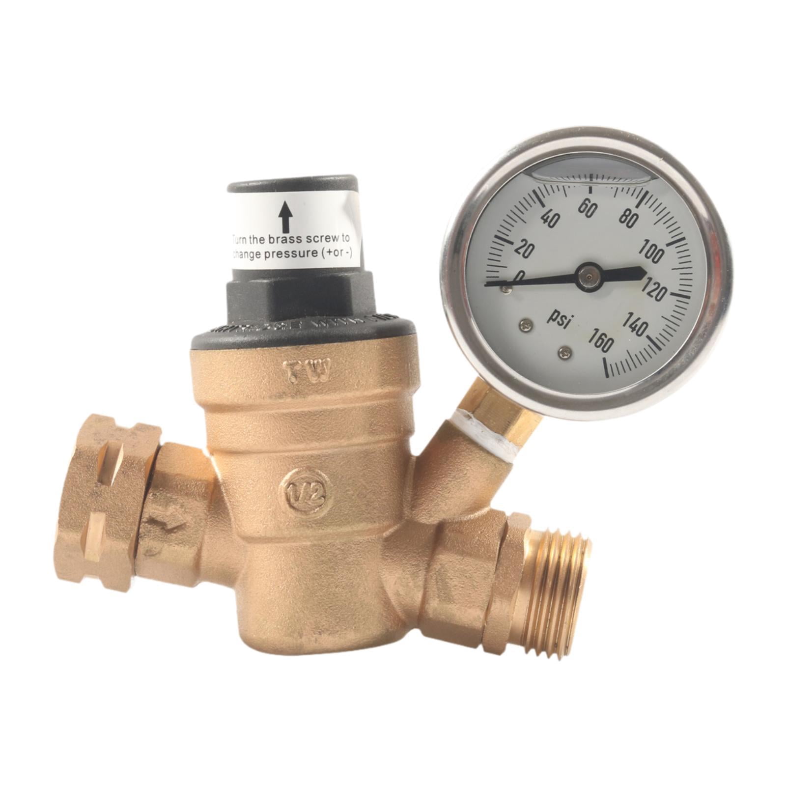 LOVIVER RV Water Pressure Regulator Valve, Adjustable Knob Pressure ...