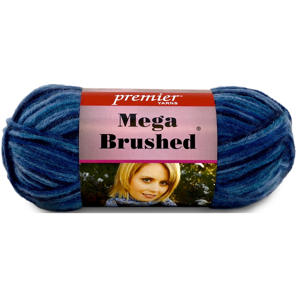 Mega Brushed Yarn-Blueberry - Walmart.com