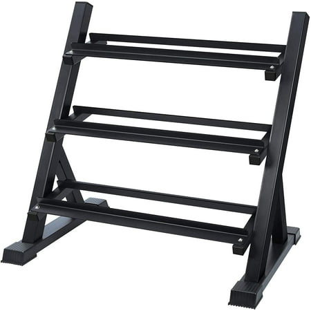 AKYEN 3 Tier Dumbbell Rack Stand Only for Home Gym, Heavy-Duty Weight ...