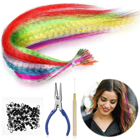 167 Pieces Feather Hair Extensions Kits, Feather Extension for Your ...