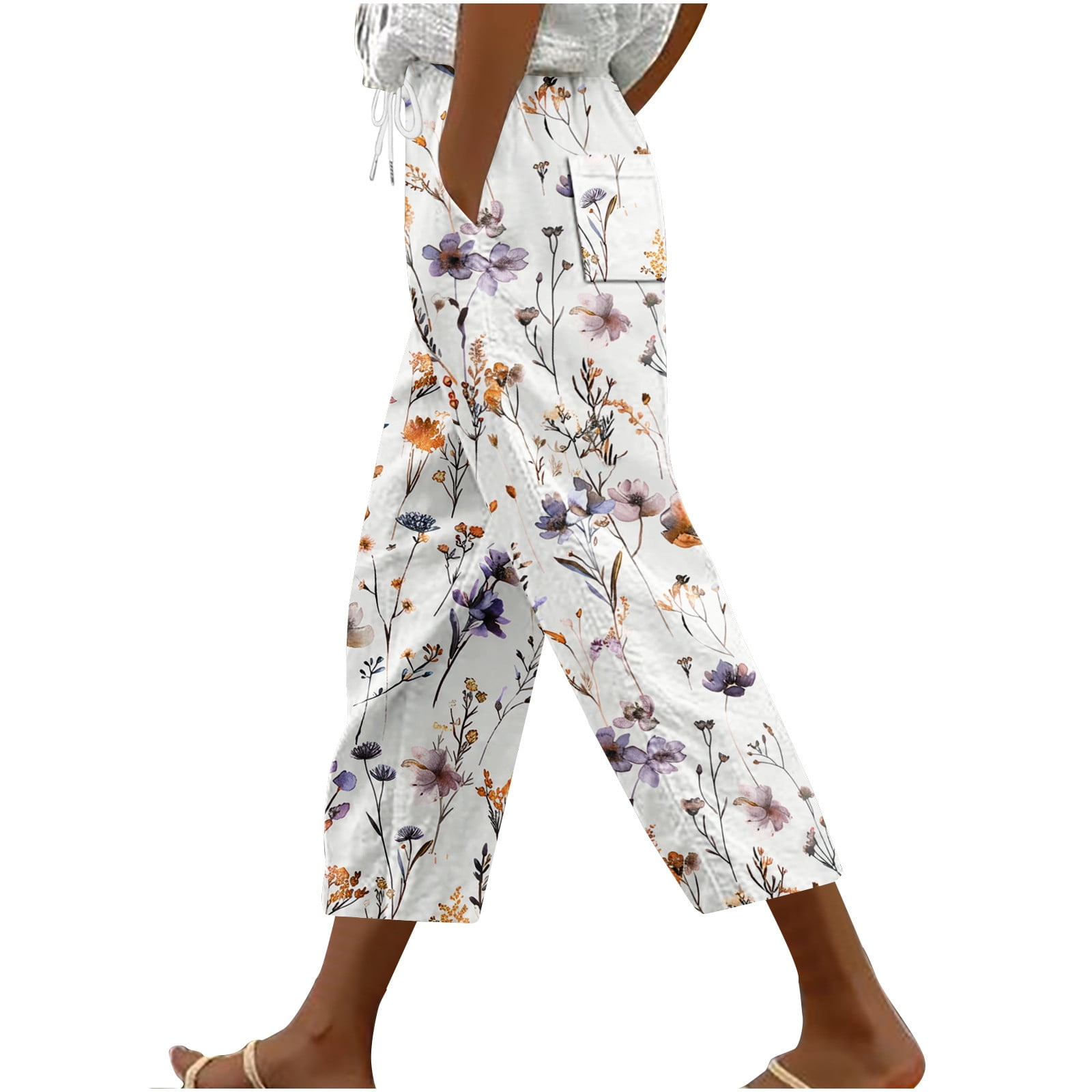 Click here for Zvavz Capri Pants For Women Stretchy ladies Floral... prices