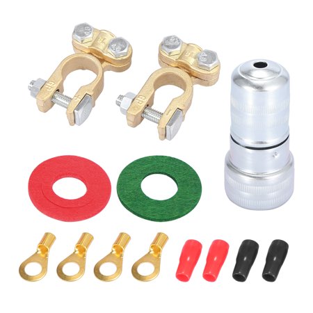 Vehicle Negative Positive Battery Post Terminal Ends Wire Clamp Set ...