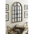 Kate and Laurel Boldmere Rustic Windowpane Arch Mirror, 26 x 42 ...