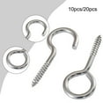 304 Screws Eye M3-M5 Screw Self Tapping Eye for Wood Securing Cables Wire 10pcs Open your mouth ...