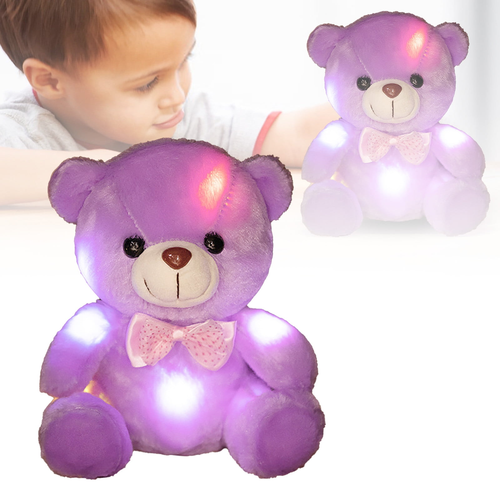 Glow in The Dark Teddy Bear Toy Soft LED Light Up Stuffed Animal for ...