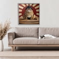 Stupell Industries Sumo Cat with Sun Rays Gray Framed Giclee Art ...