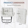 Simenmax Foldable Faux Fur Lounge Chair – 450 lbs Capacity, Soft Comfy ...