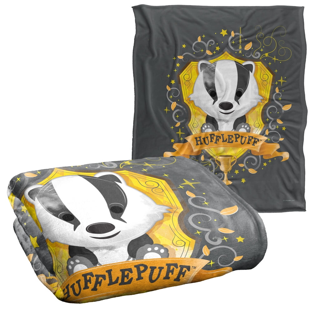 Harry Potter Watercolor Hufflepuff Crest Officially Licensed Silky ...