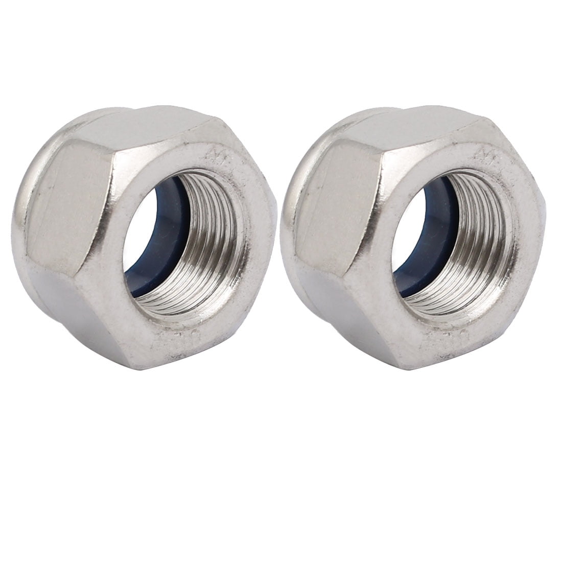 2pcs M16 x 1.5mm Pitch Metric Fine Thread 304 Stainless Steel Hex Lock ...
