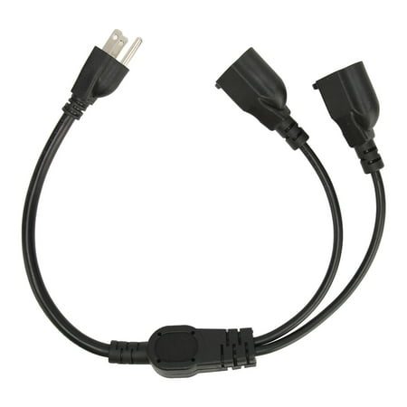 3 Prong Y Splitter Cable, Safe Male To Female Durable PVC Extension Y ...