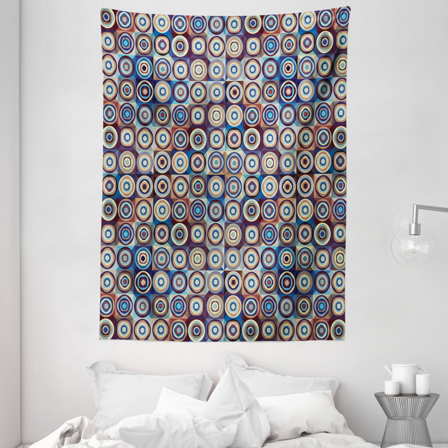 Geometric Tapestry, Modern Ring Formed Round Spiral Vortex Circles in ...