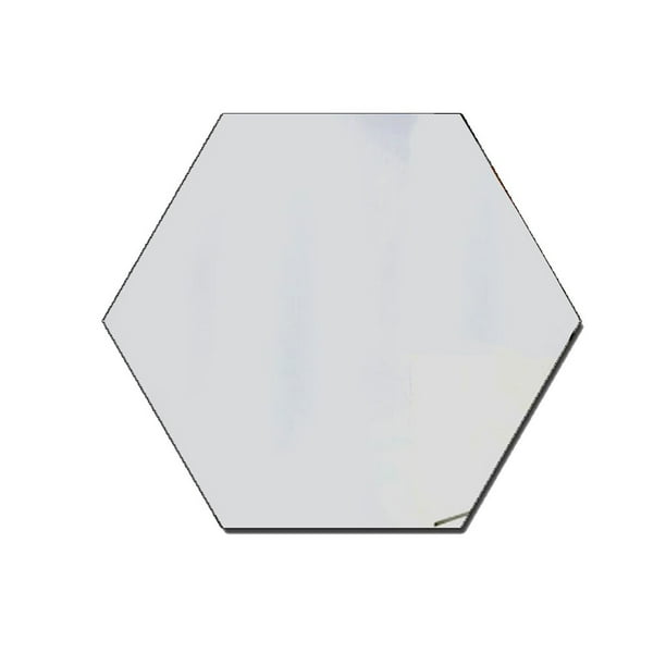 Langgg 12 Pieces Hexagon Mirror Stickers 3D Clear Smooth Surface ...