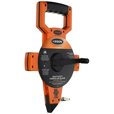 Keson OTR10M50 Open Reel Fiberglass Tape Measure Reel with Double Hook ...