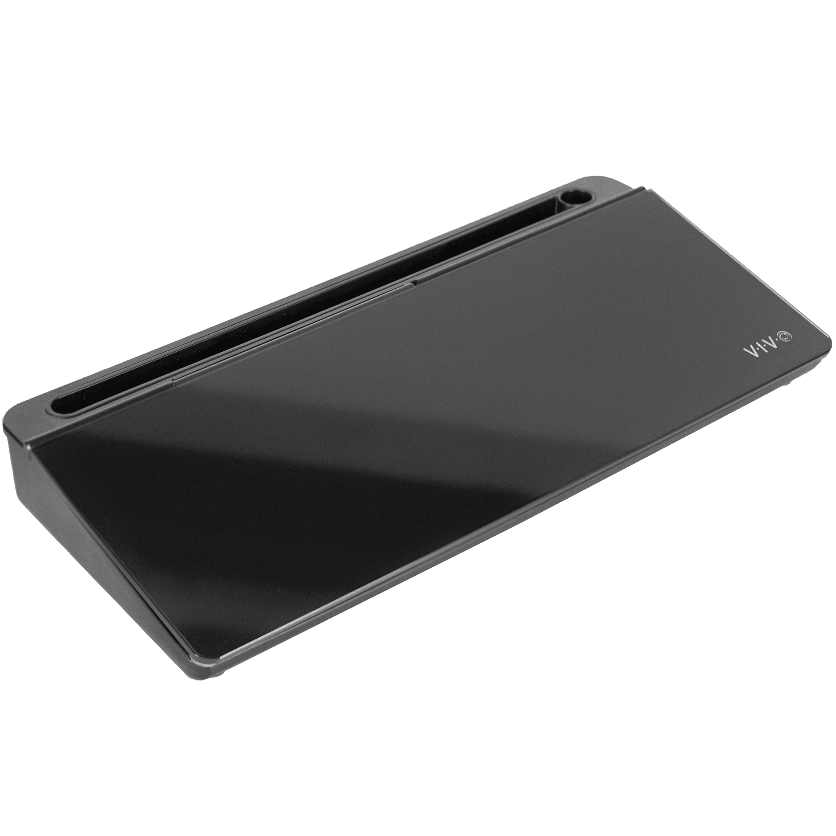 VIVO Black Desktop Dry Erase Board w/ Hidden Storage, 16" x 7" Glass ...