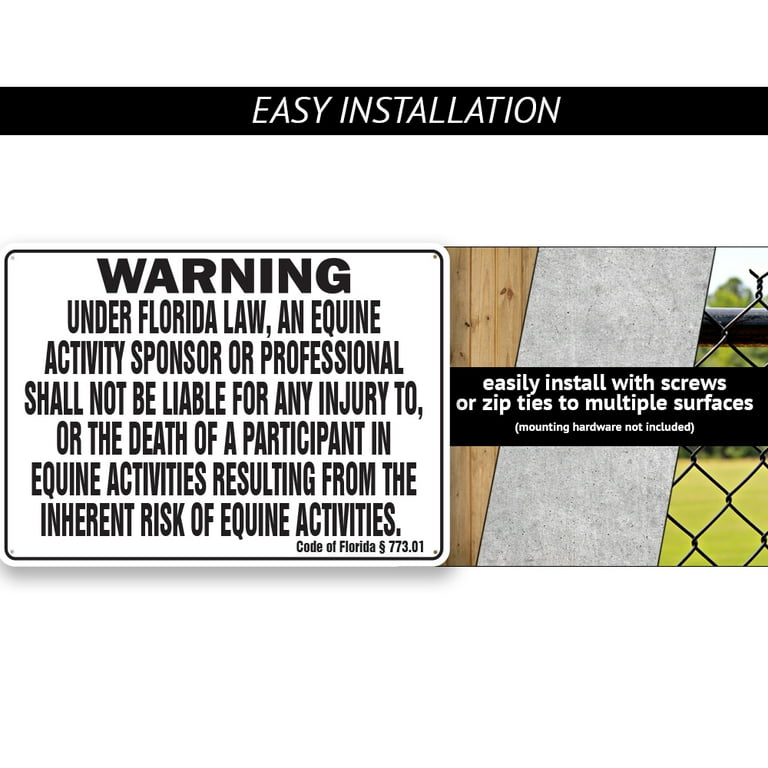 Equine Liability Signs Agritourism Signs State Law Signs