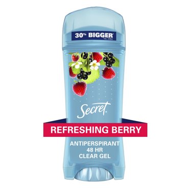 Secret Fresh Antiperspirant Deodorant Clear Gel, Berry, 3.4 oz ...