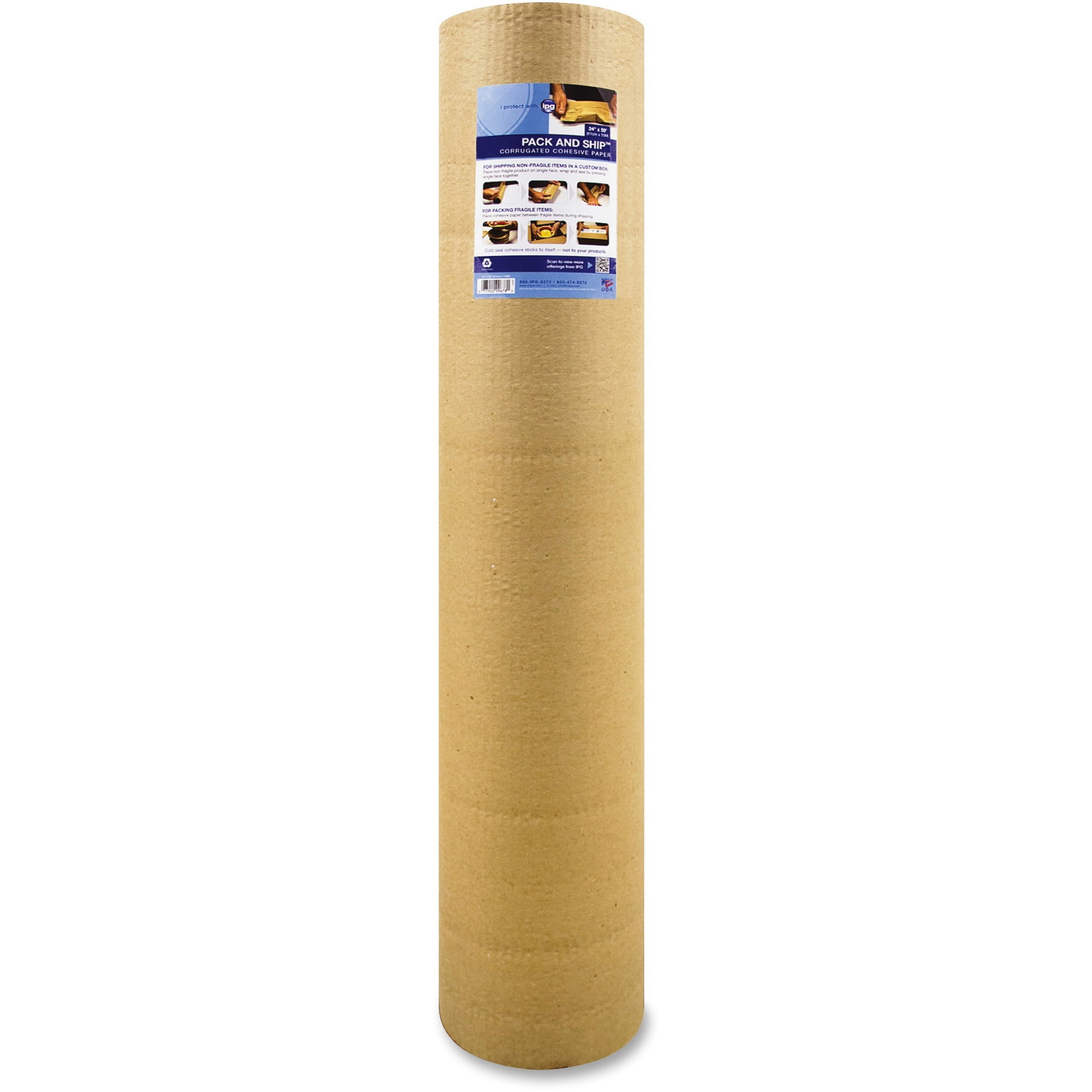 Sparco, SPR74966, Cohesive Corrugated Wrap, 1 Roll, Kraft - Walmart.com