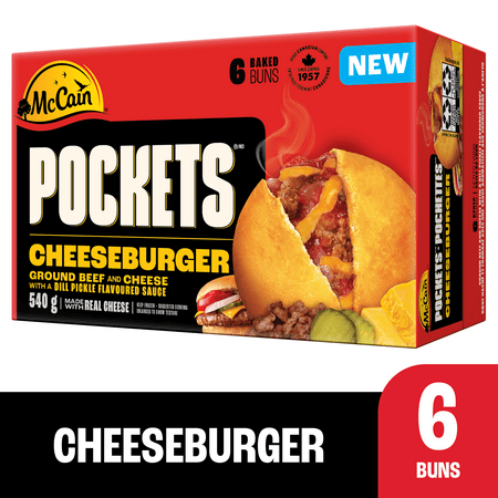 McCain Pockets® Cheeseburger, 6 x 90g - Walmart.ca