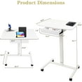 Clatina Mobile Standing Desk, 28" x 19", Rolling Sit-Stand with Drawer ...