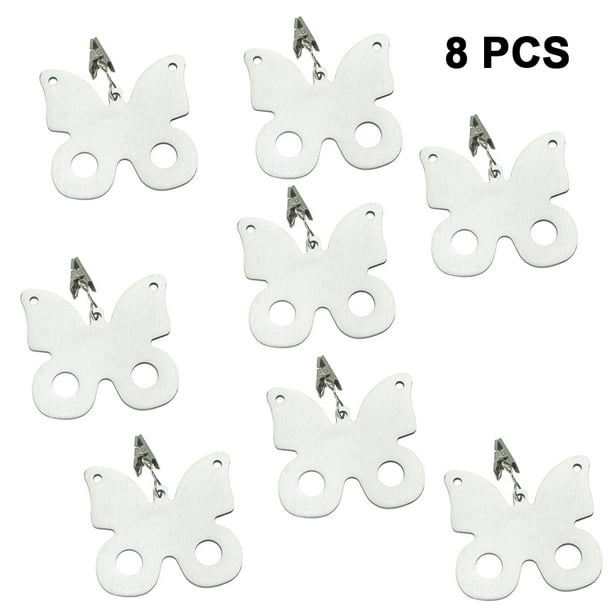 8 PCS Tablecloth Weights Clip Stainless Steel Tablecloth Pendant Shapes ...