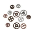 Idea-Ology Metal Mini Gears .5" To .75" 12/Pkg-Antique Nickel, Brass ...