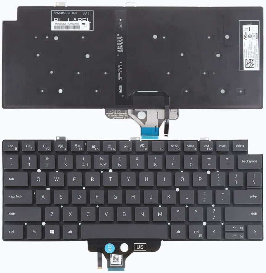 New US Black English Backlit Laptop Keyboard (Without palmrest) for ...