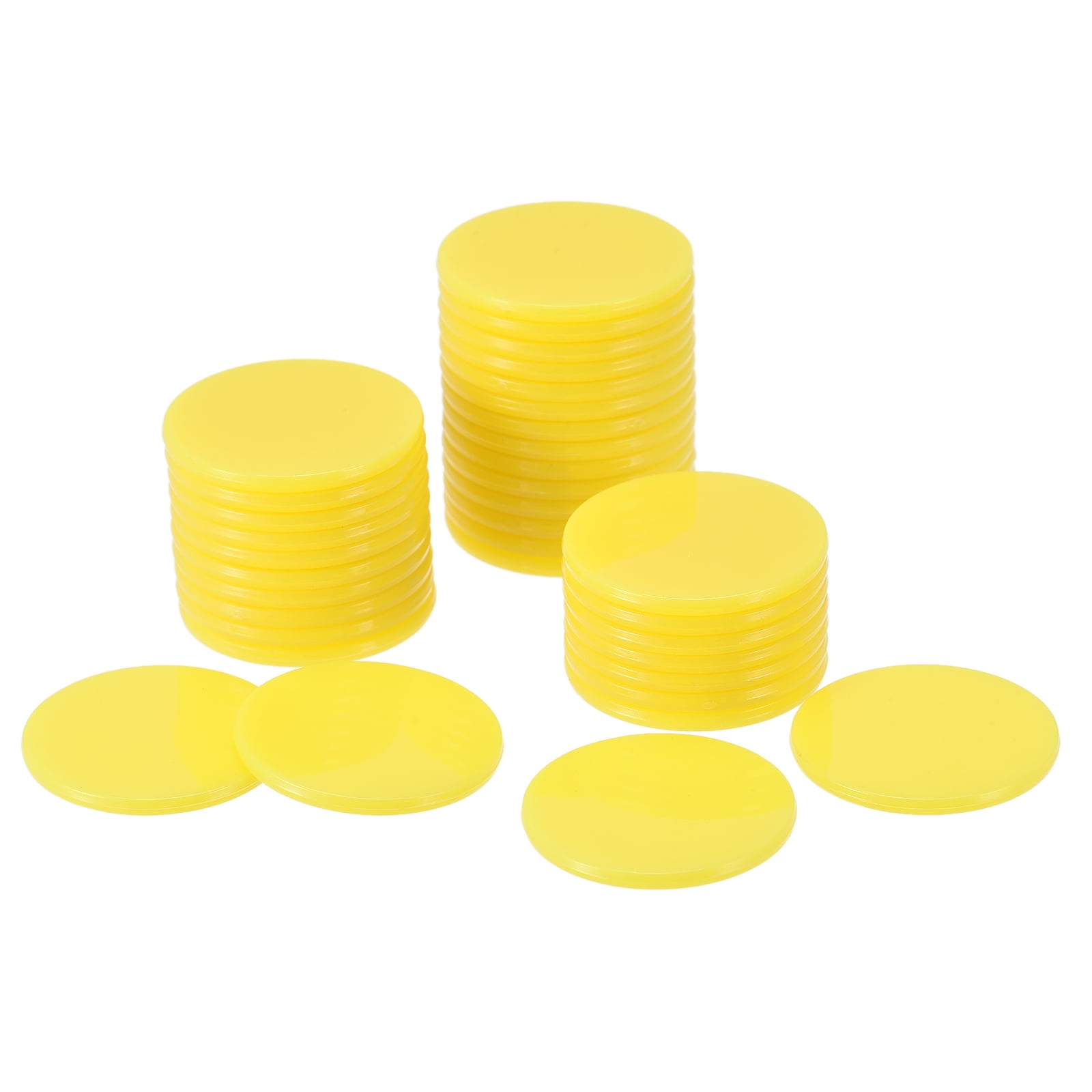 Uxcell Small Plastic Learning Counters 24mm/0.94 Inch Yellow Pack of 50 ...
