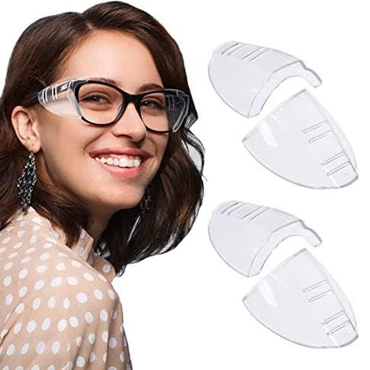 2 pares de protectores laterales transparentes para gafas de seguridad ...