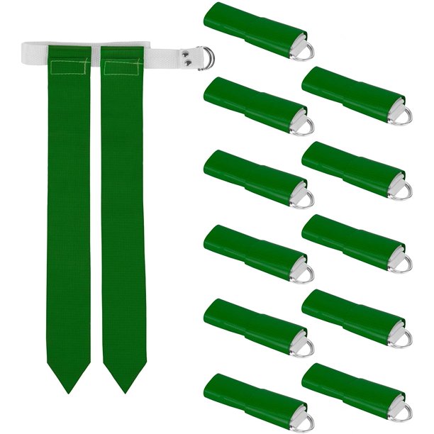 12-Pack Flag Football Team Set - 12 Belts with 24 Flags, Accessories ...